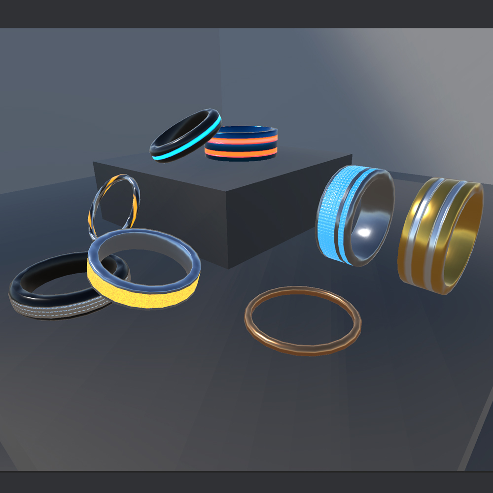 【指輪】シンプルリングコレクション01/Simple Ring Collection01【VRChat想定】 - Beach Bum Store - BOOTH