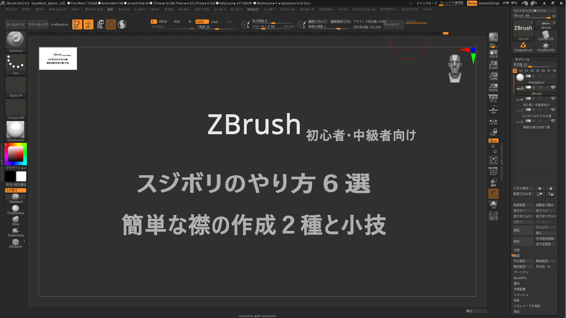 ZBrush～初・中級者向けハウツー解説動画～ - ナナシ - BOOTH