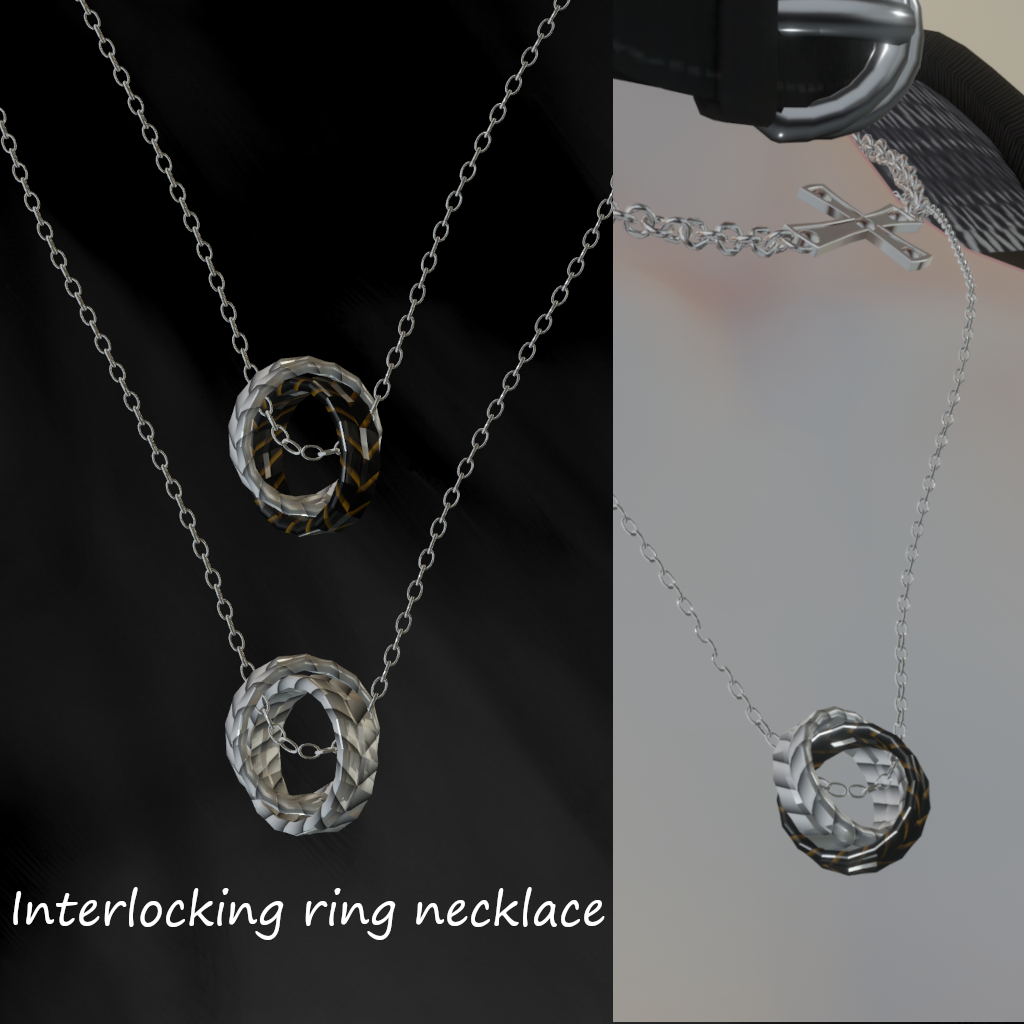 VRChat向けネックレス Interlocking Ring Necklace「オリジナル3Dモデル」 - 若頭 - BOOTH