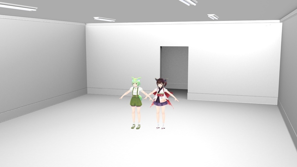 MMDステージ・無機質な部屋 - aohigeshop - BOOTH