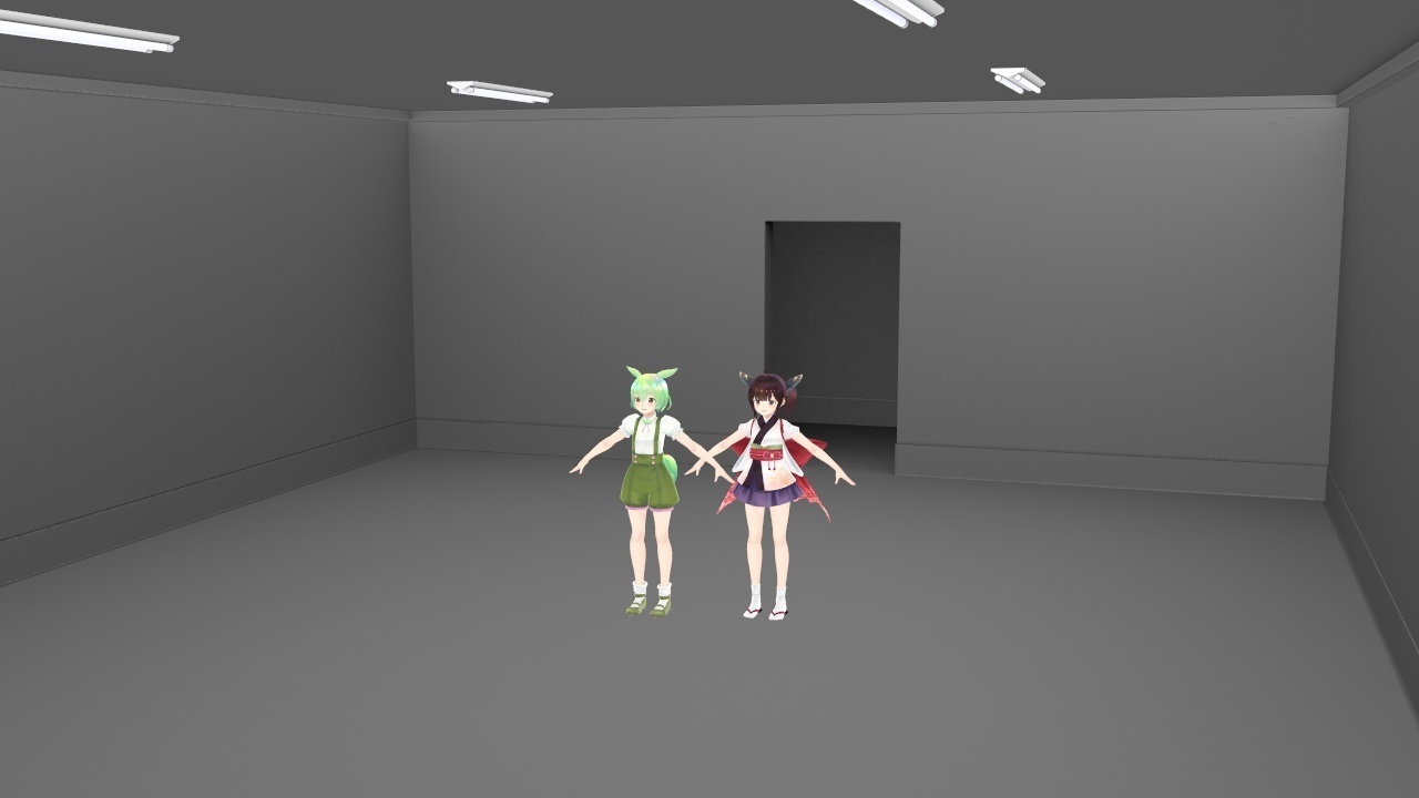 MMDステージ・無機質な部屋 - aohigeshop - BOOTH