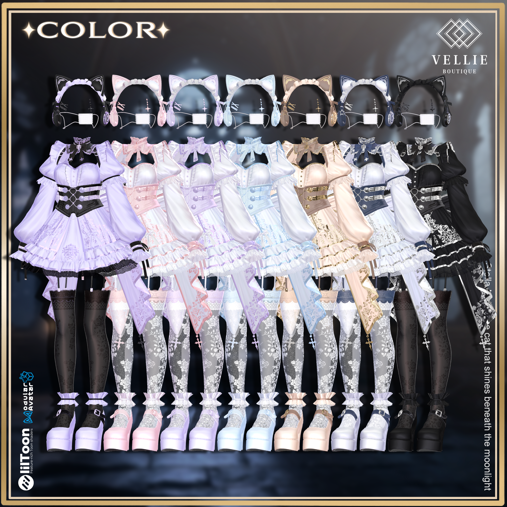 🌙【VRC 衣装】 Stella Neko - Splendent - VELLIE - BOOTH