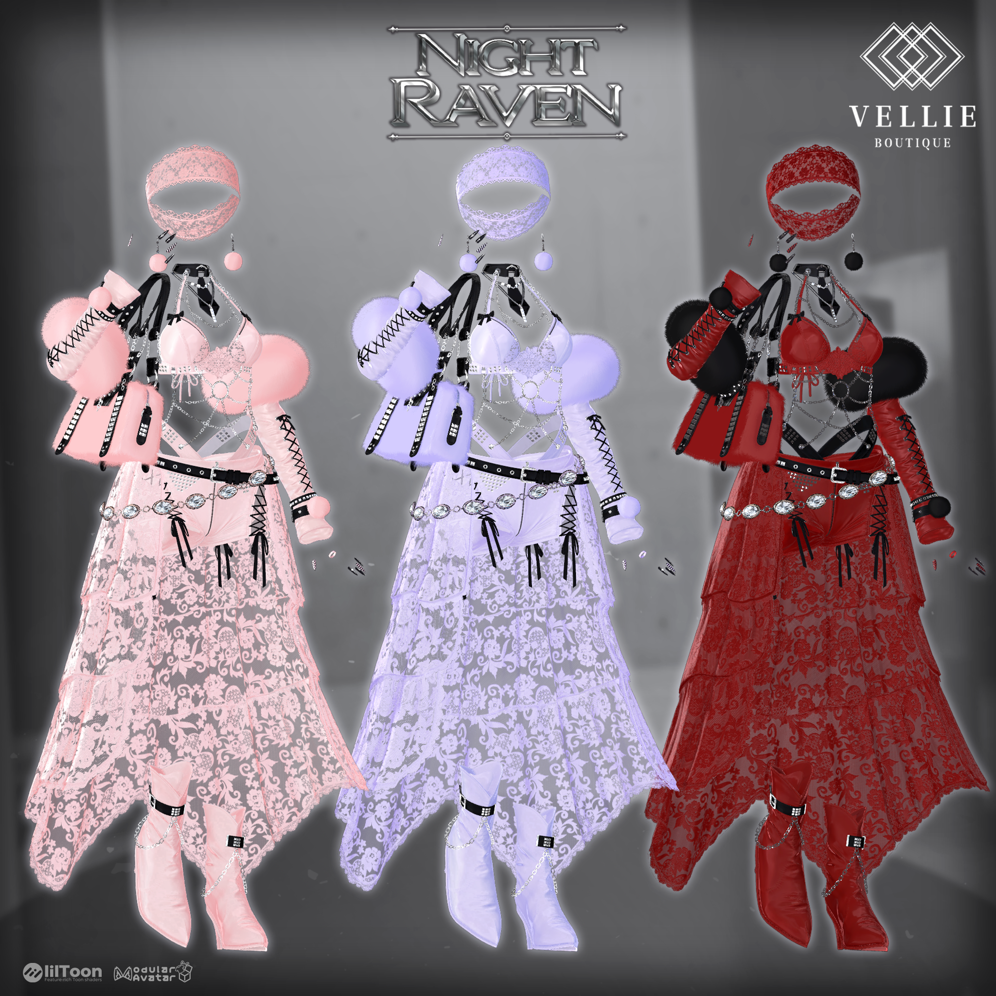 🐦‍⬛【VRC 衣装】Night Raven - Noir - VELLIE - BOOTH