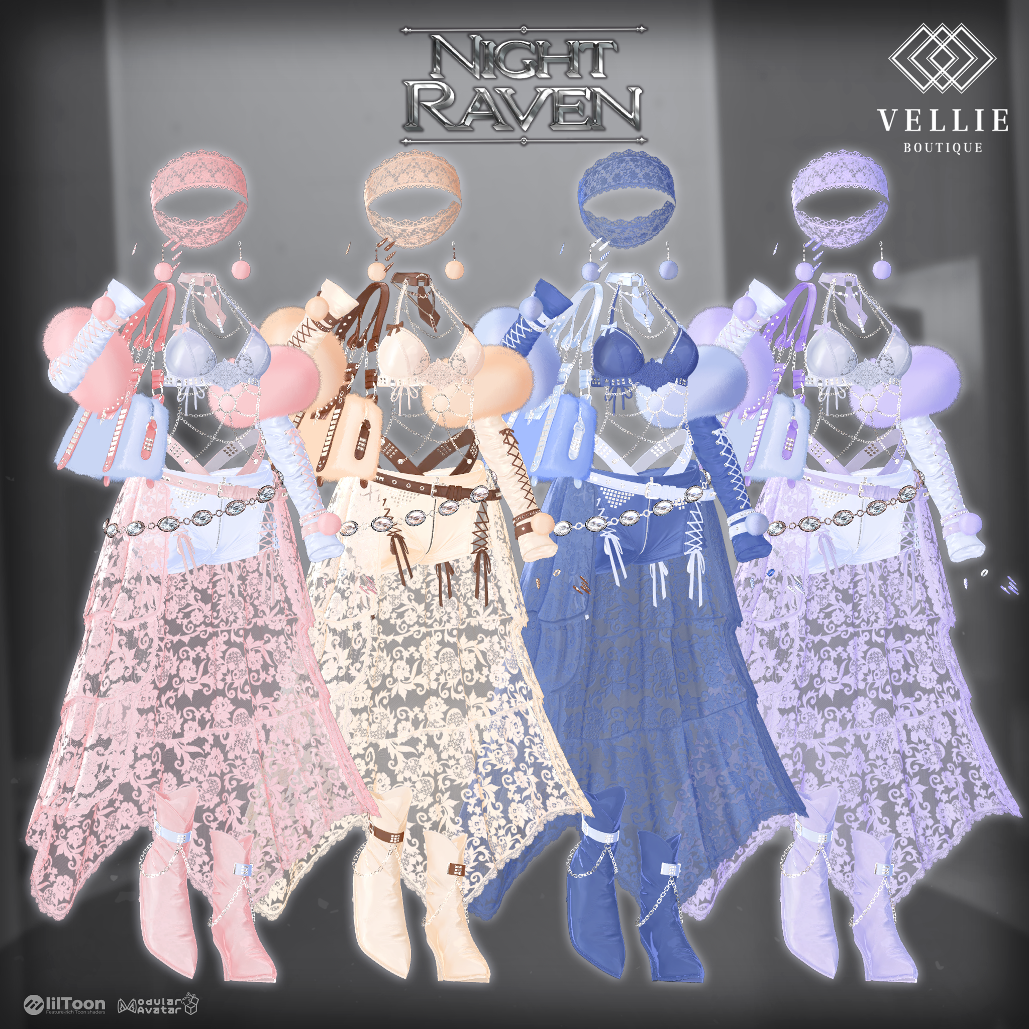 🐦‍⬛【VRC 衣装】Night Raven - Noir - VELLIE - BOOTH