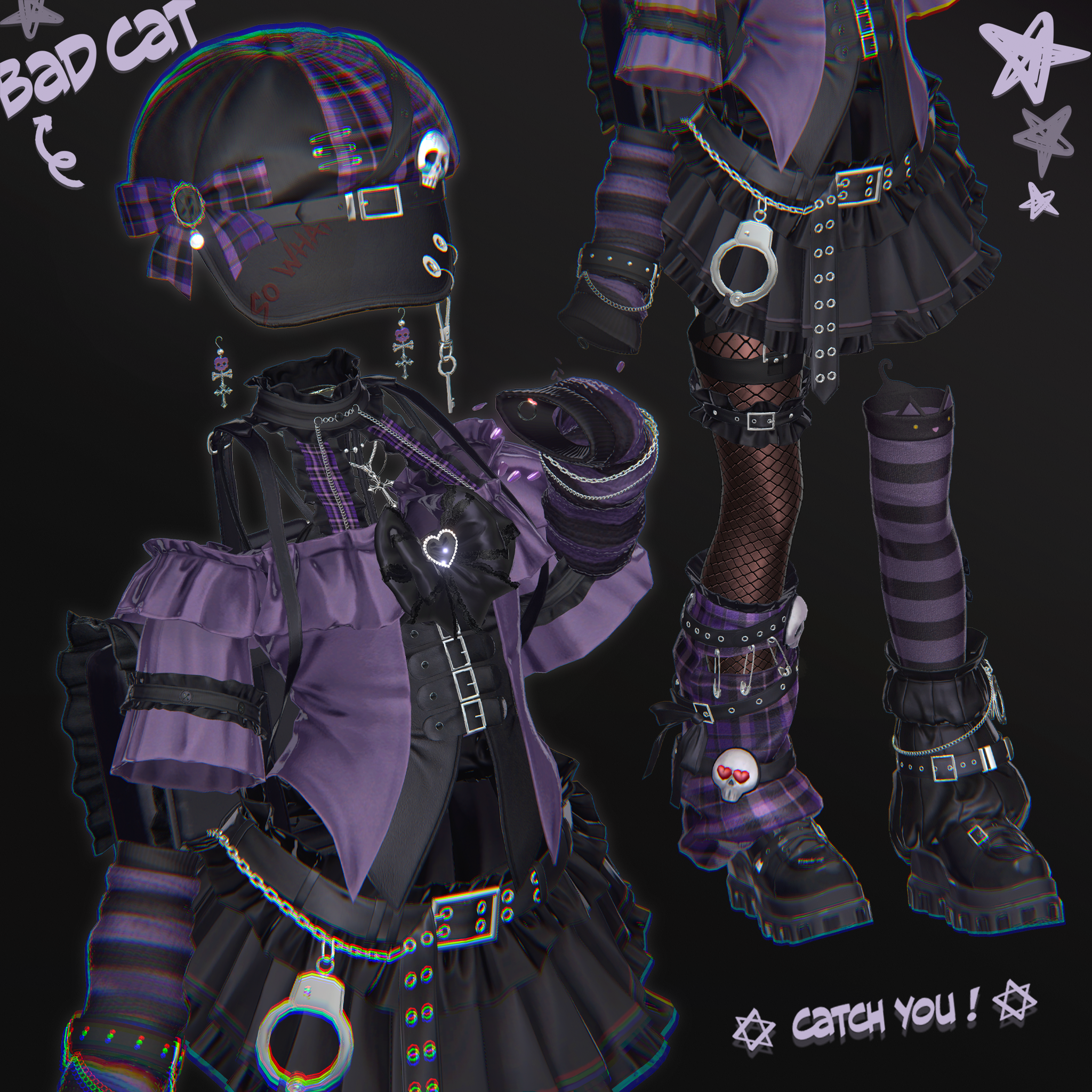 🔴On Sale 🐈‍⬛【VRC 衣装】Bad Cat - Kitch - VELLIE - BOOTH