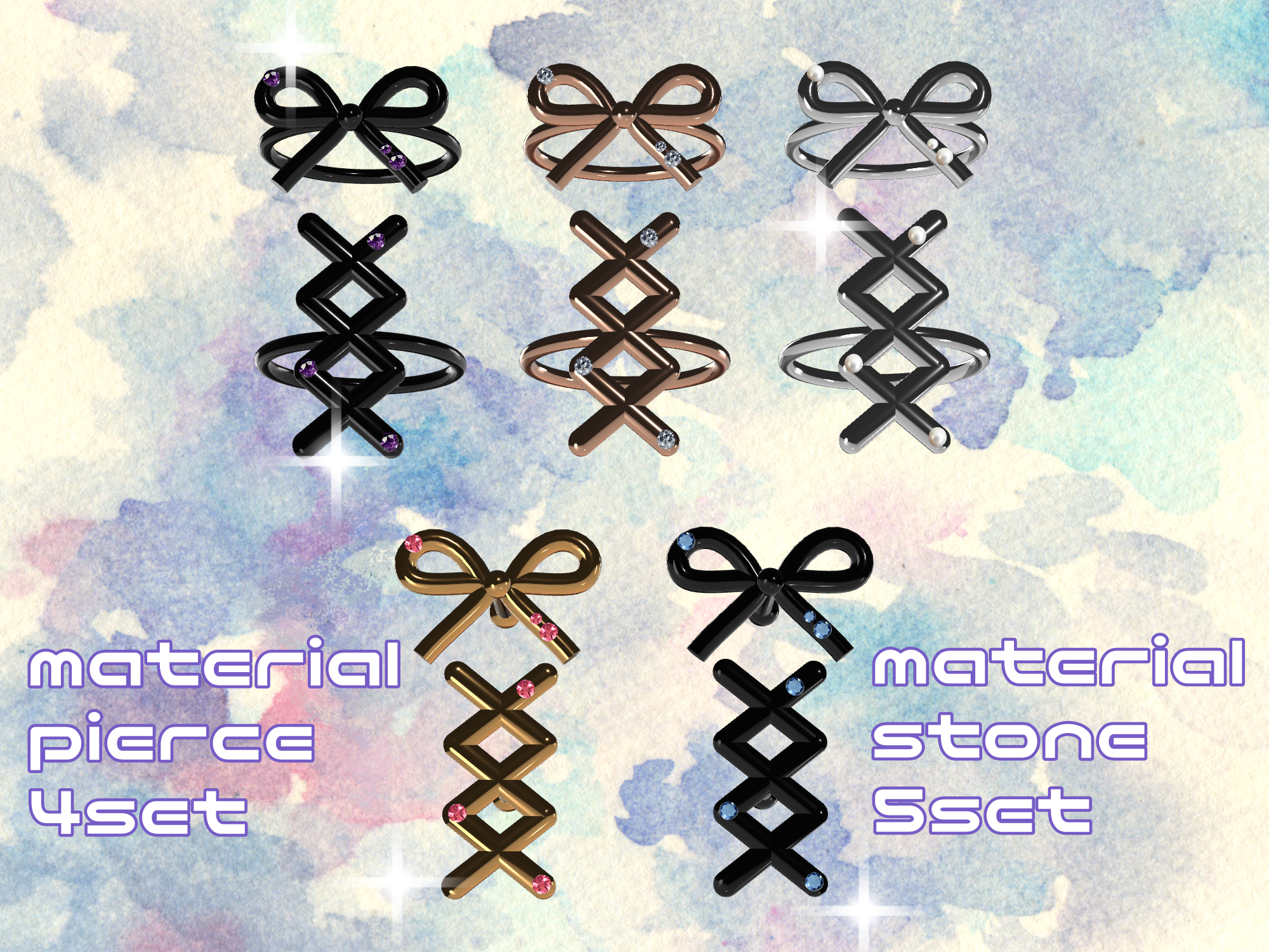 【VRChat向け】Pierce Ringset - sprout - BOOTH