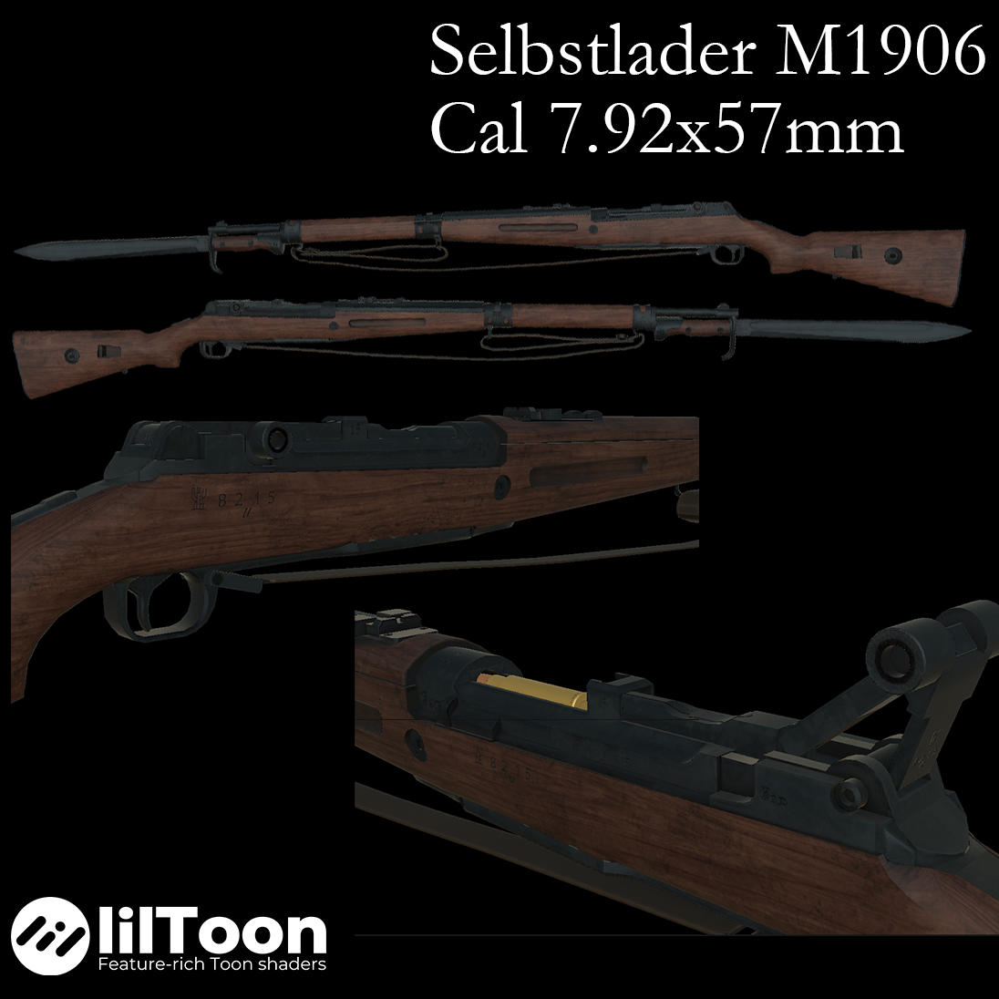 【VRChat想定】Selbstlader M1906 - クルペアインダストリーズ - BOOTH