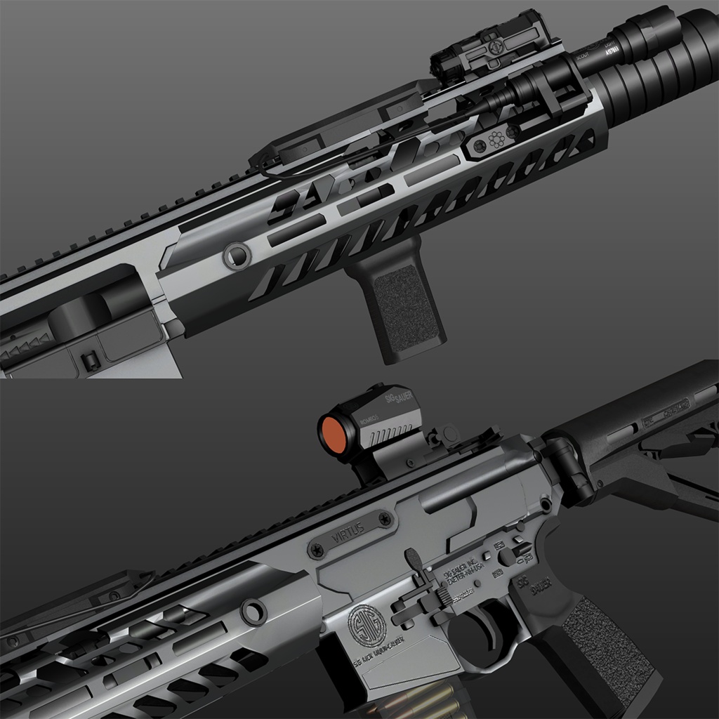 【VRChat想定】SIG MCX Virtus SUR300 ライフル - クルペアインダストリーズ - BOOTH