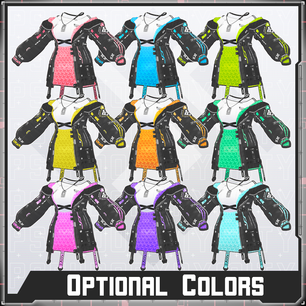 【Free/無料】VMP Jacket:GEN2 Black【VRoid】 - Pseudonynymity - BOOTH