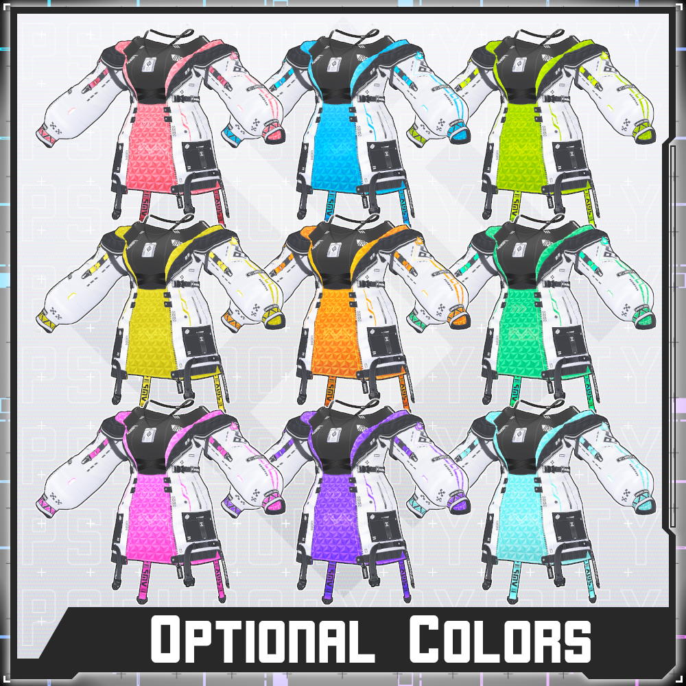 【Free/無料】VMP Jacket:GEN2 White【VRoid】 - Pseudonynymity - BOOTH