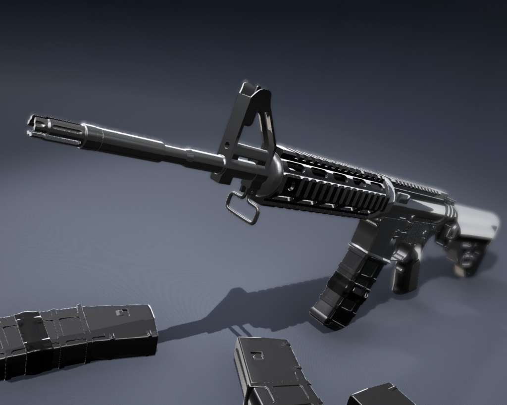 VRC/Unity M4A1 | VRチャット Unity M4A1 - kitnxivrc - BOOTH