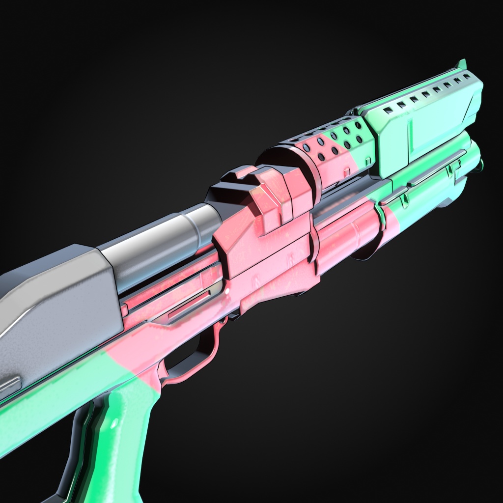 [Blender/Unity/VRC] サイバーパンク2077/Edgerunners Rebeccaのショットガン「Guts」（バジェット ...