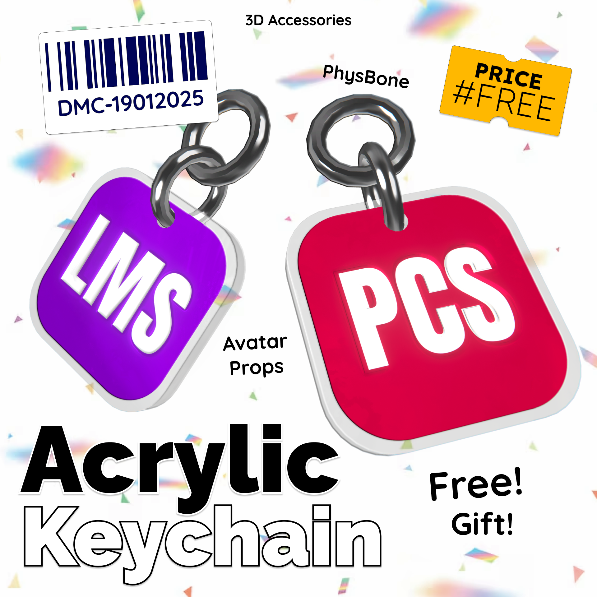 【Free Gift】 PCS & LMS Acrylic Keychain 🎁🎉 - Dismay Custom - BOOTH