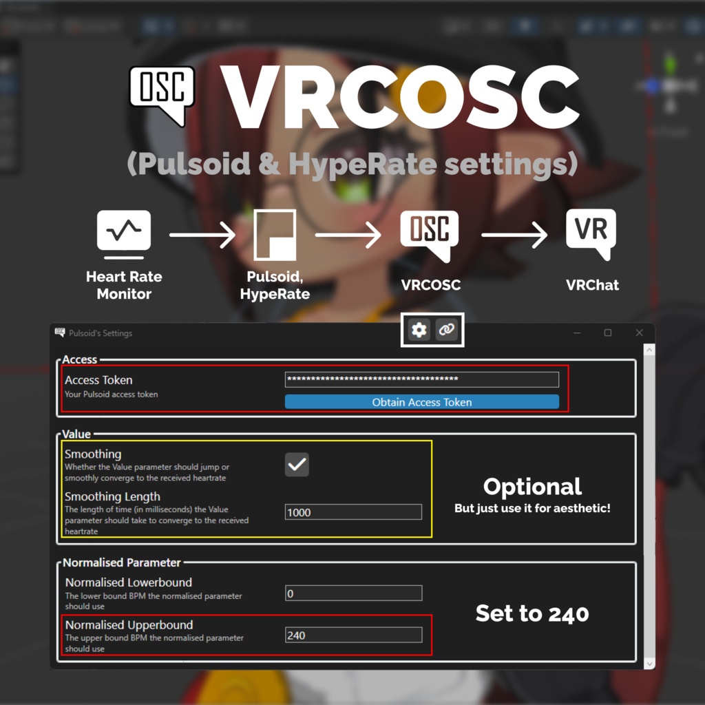 【VRC ギミック】 Heart Rate Monitor — Heartz Beat 🫀📊 #VRCOSC - Dismay Custom - BOOTH