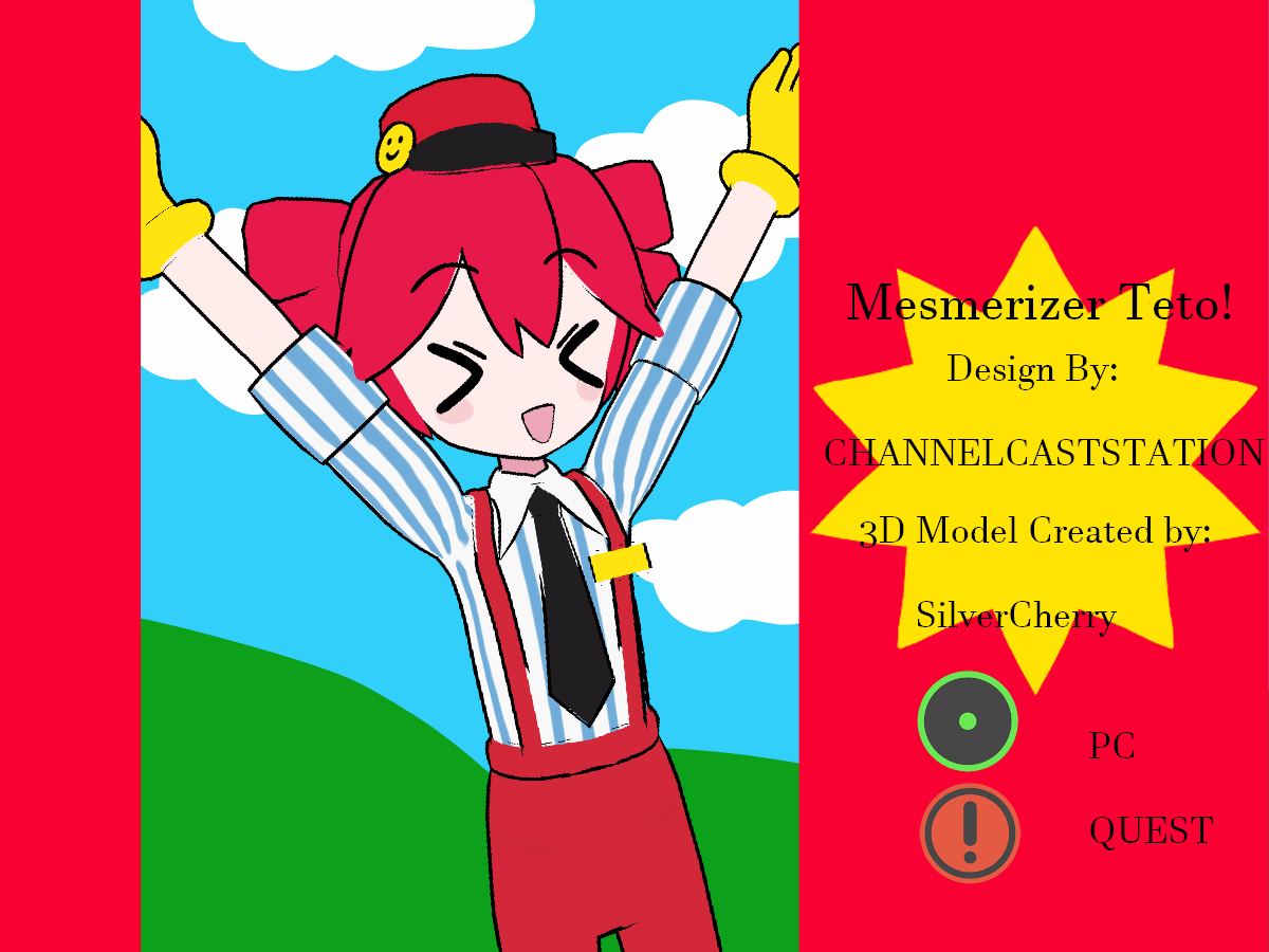 (Free VRChat Avatar) Mesmerizer Teto - silvercherry - BOOTH