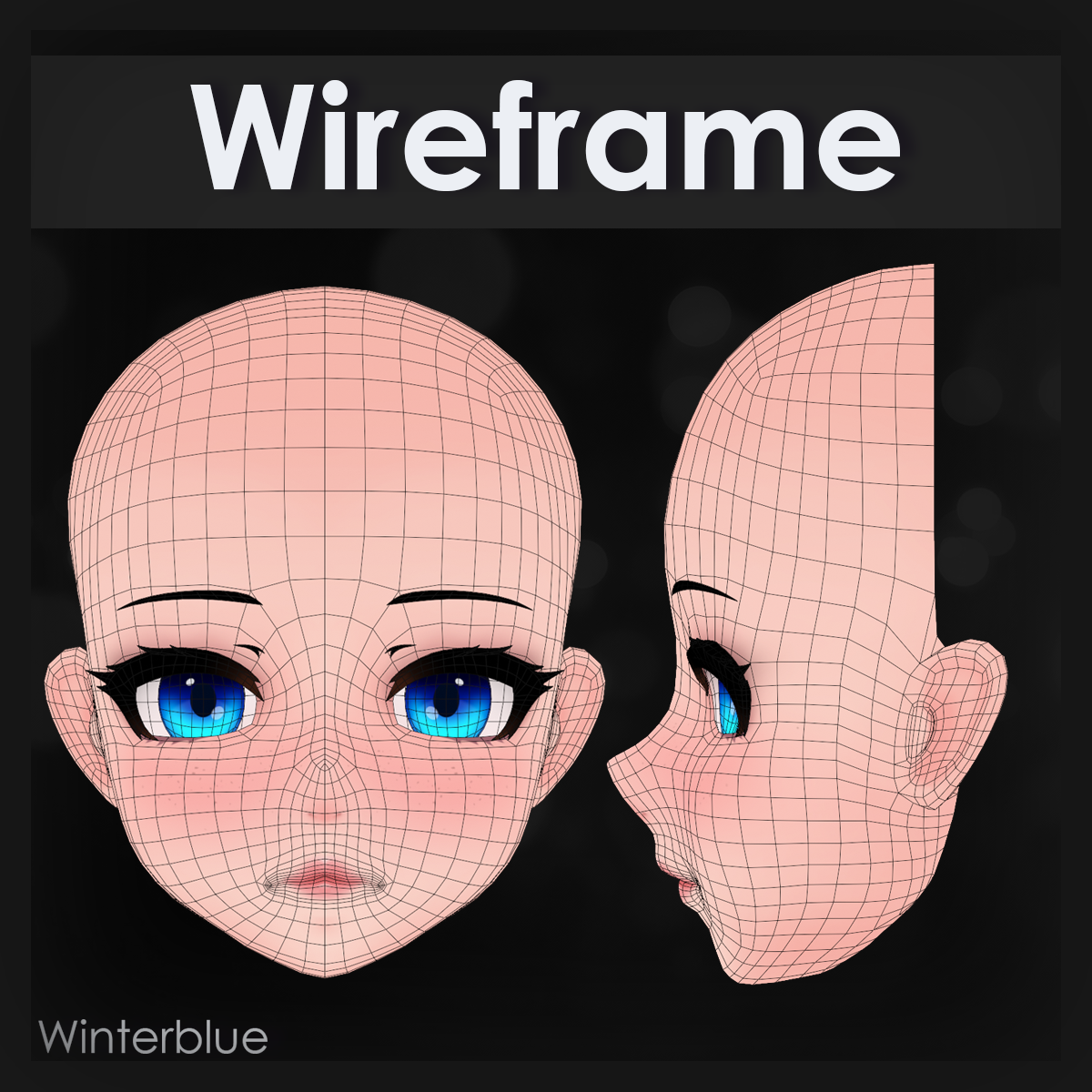Winter's Head Base [VRChat] - winterblue - BOOTH