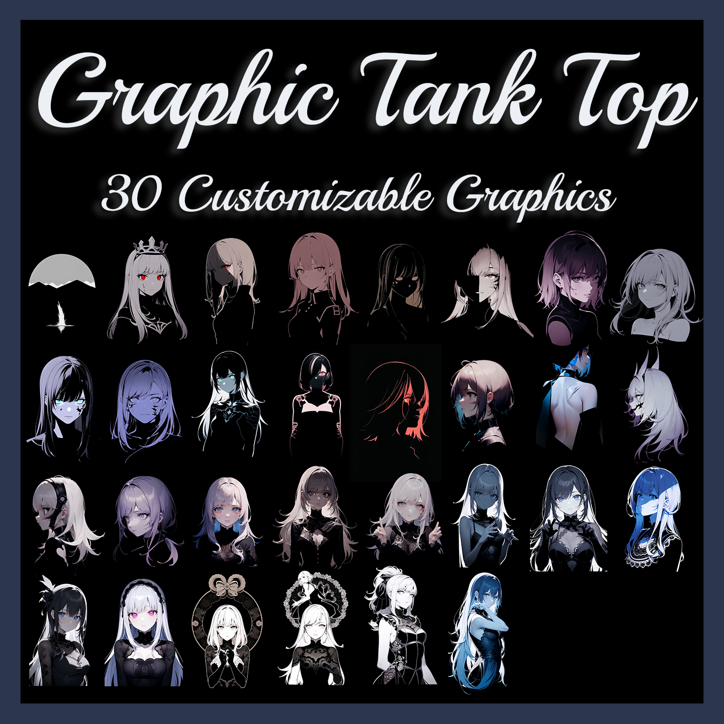 Customizable Graphic Tank Top [VRChat | Commercial Use] - winterblue ...