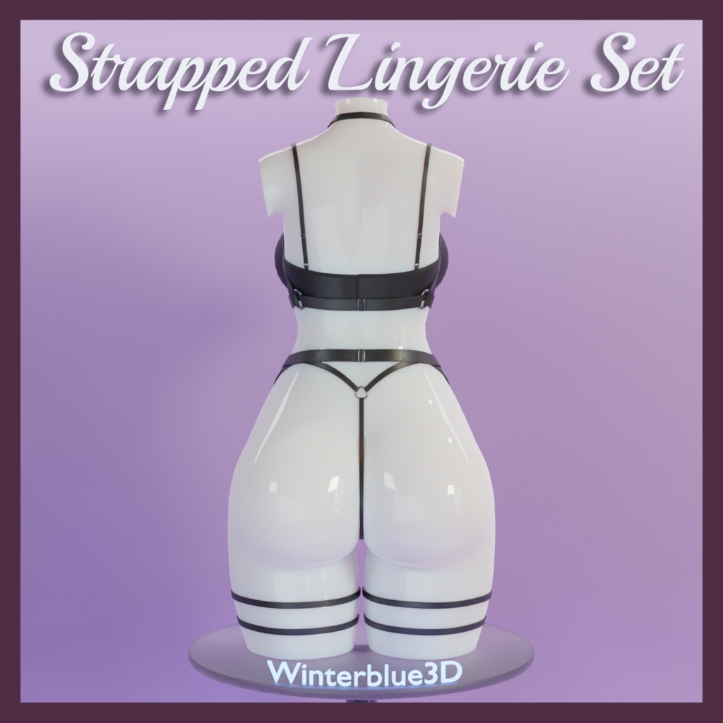 Strapped Lingerie Set [VRChat | Commercial Use] - winterblue - BOOTH