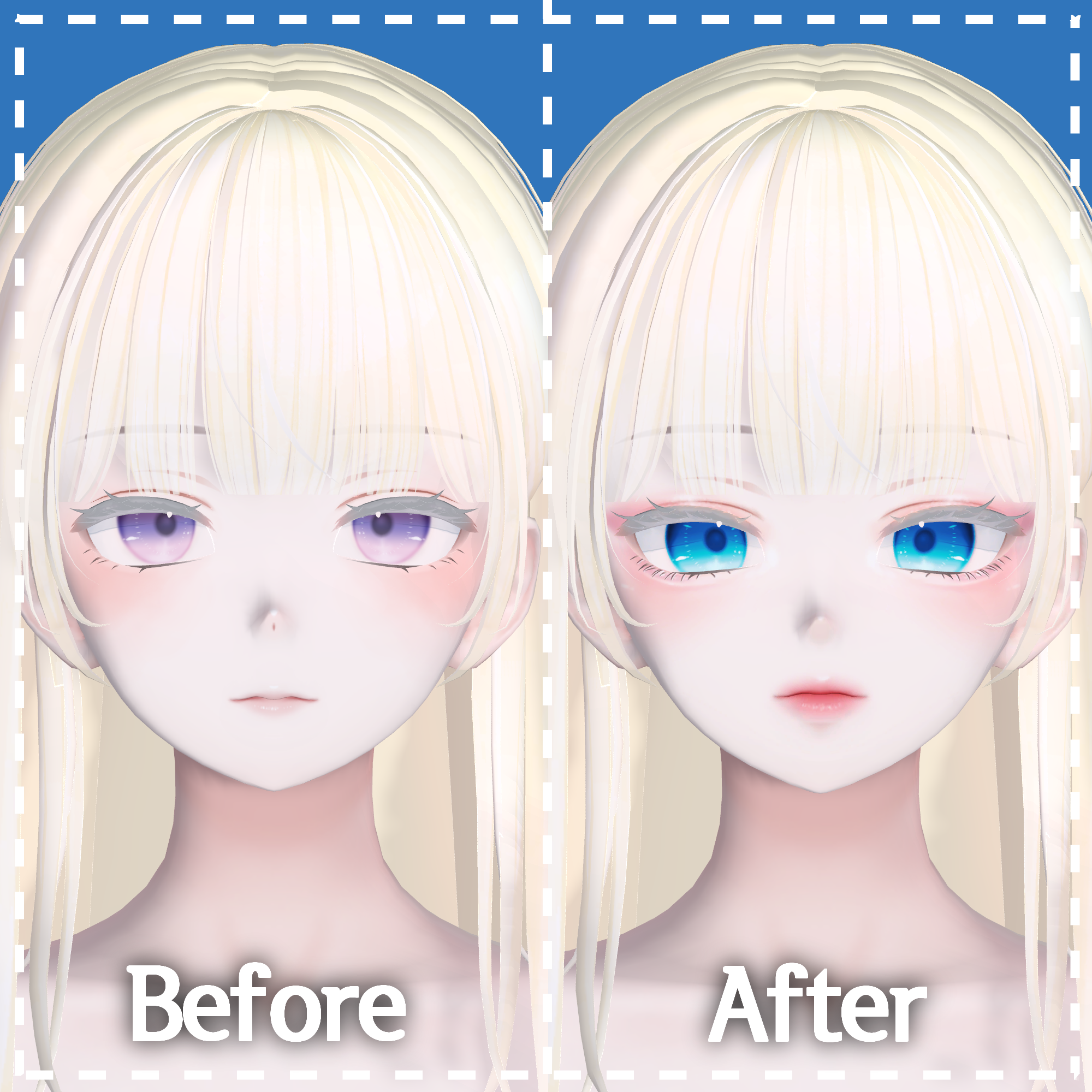 [Minase&Shinra&Manuka] Makeup texture & Face shapekey - Aurora_Cookie ...