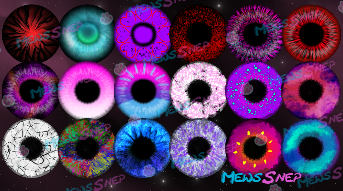 50 Eye textures for VR models - MewsSnep - BOOTH