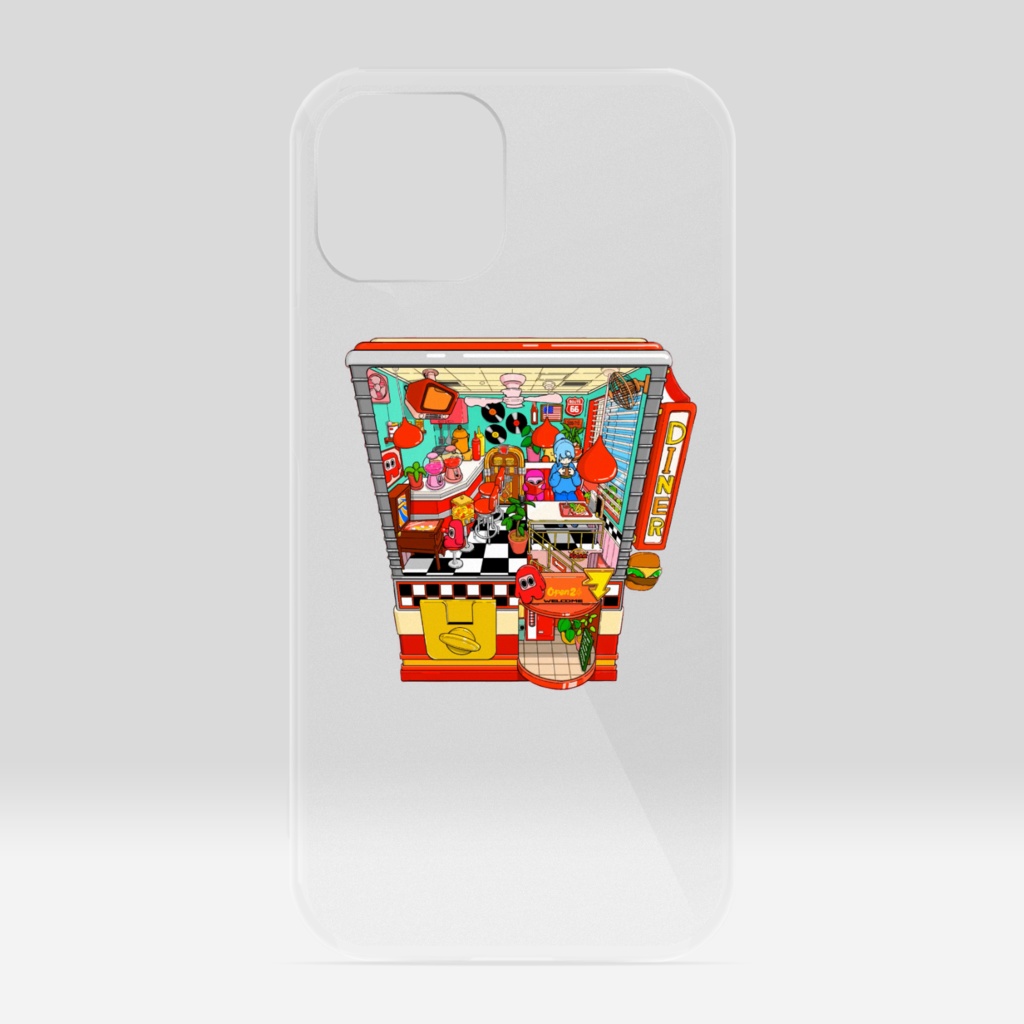 Diner in Toy capsule machine iPhone case - アニメーションこうぼう - BOOTH
