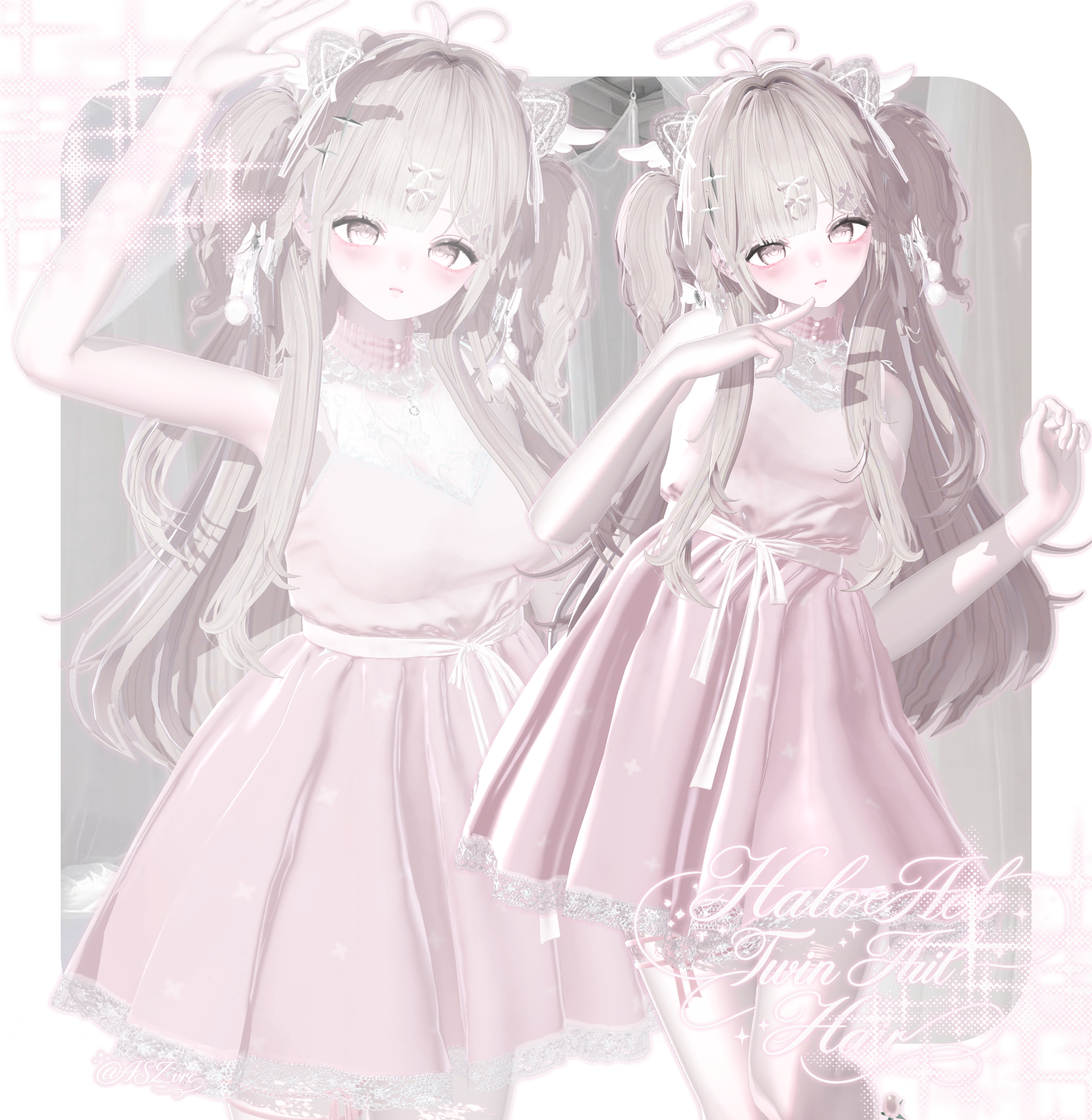 【8 avatars】HaloHex Twin Tail Hair - Hiplytical - BOOTH