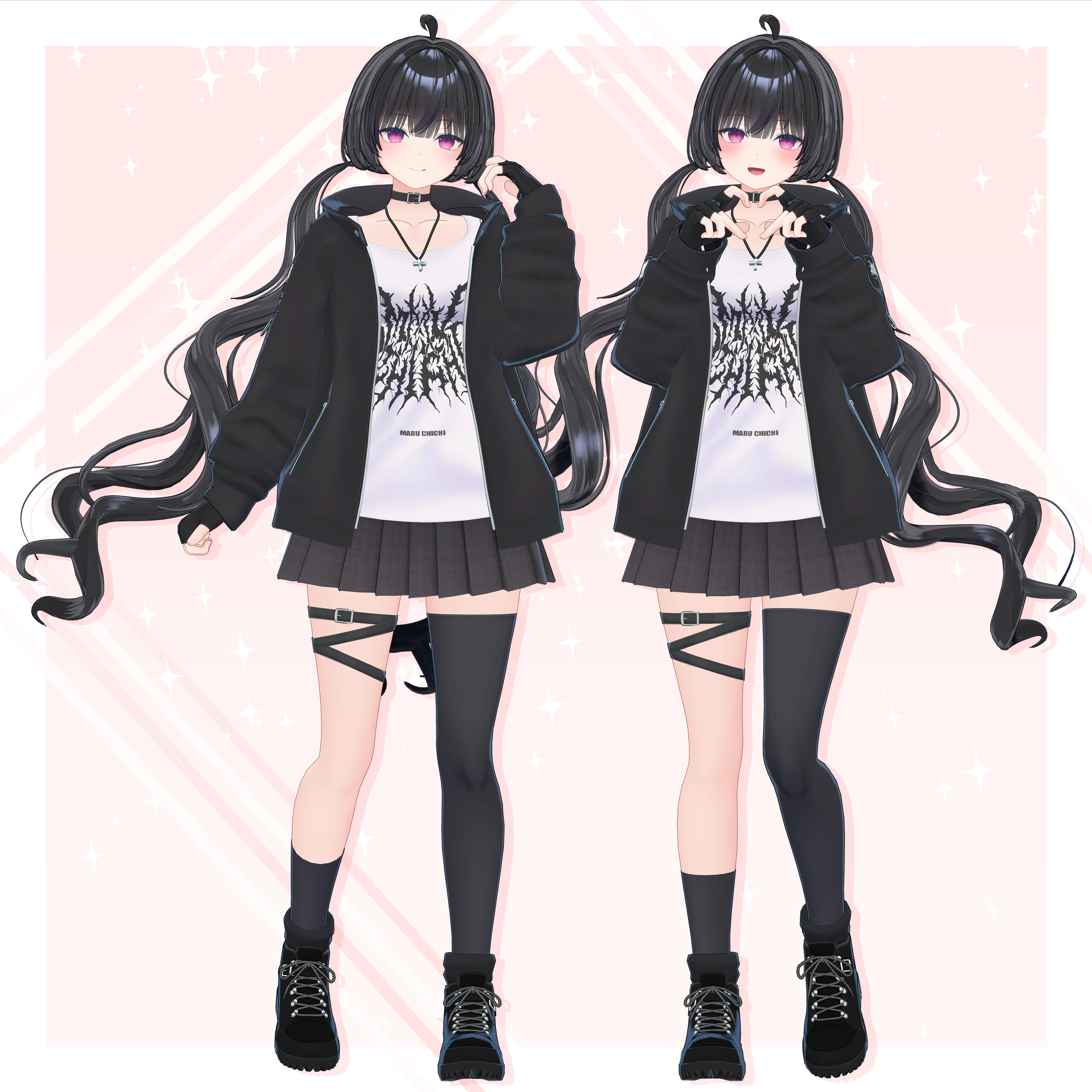 [VRC Hair] Long Wavy Twintail - ANKA - BOOTH