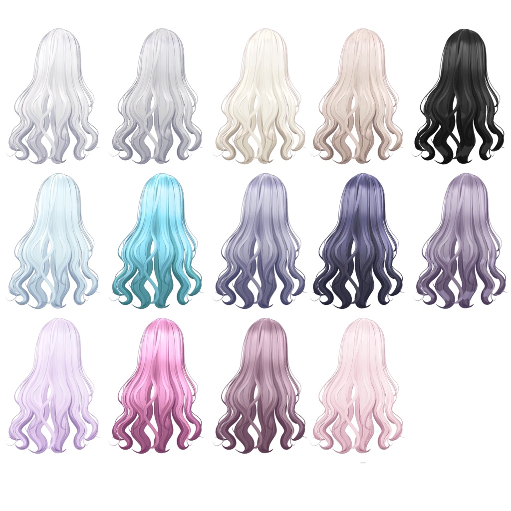 [VRC Hair] Long Wavy Hair - ANKA - BOOTH