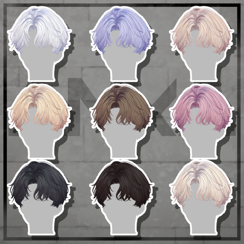 [VRC Hair] perm hair - ANKA - BOOTH
