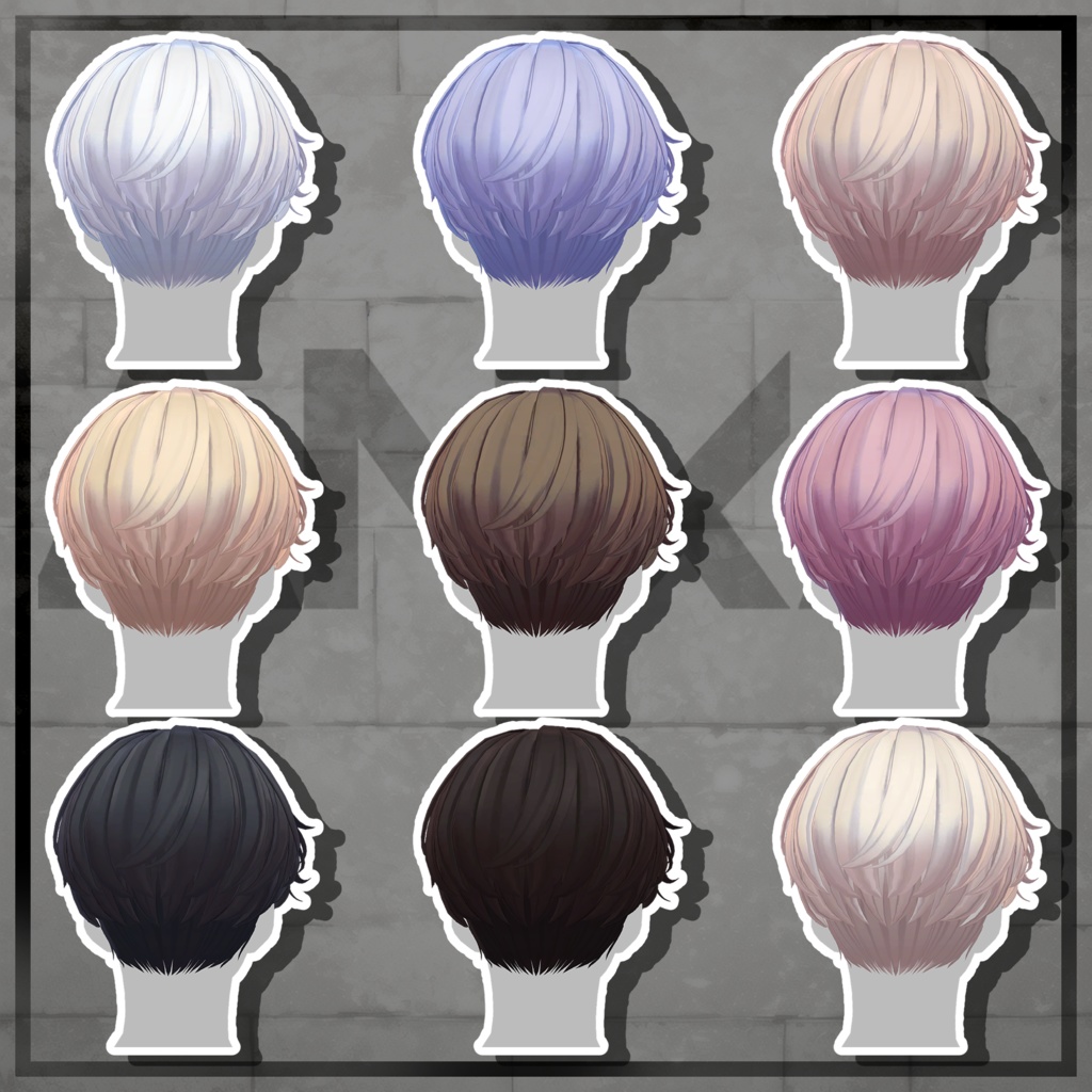 [VRC Hair] perm hair - ANKA - BOOTH