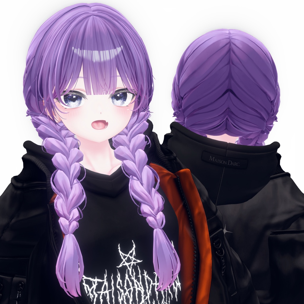 [3Dヘアモデル]Snowflake Braids Hair - ANKA - BOOTH