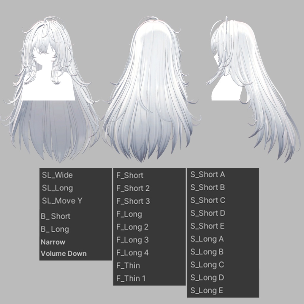 [3Dヘアモデル] Shy Dream - ANKA - BOOTH