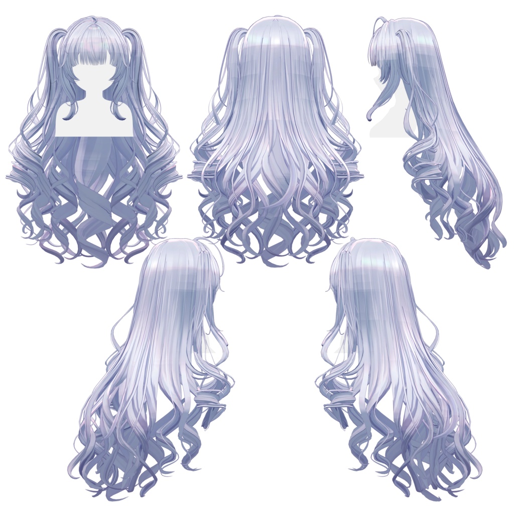 [3Dヘアモデル] Lunar two-side up - ANKA - BOOTH