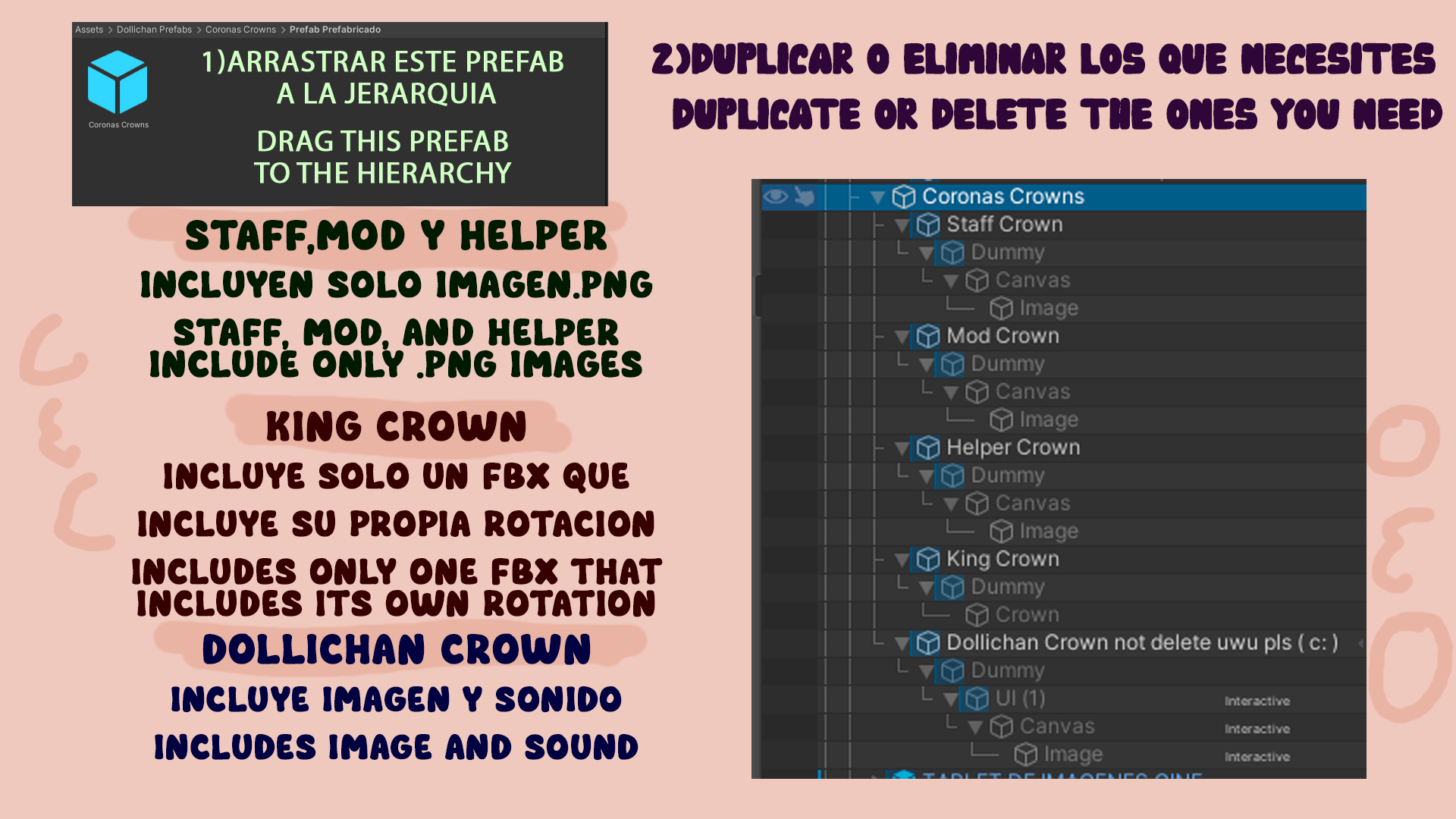 Free Crown - Coronas Gratis VRCHAT PREFAB - dollistore - BOOTH