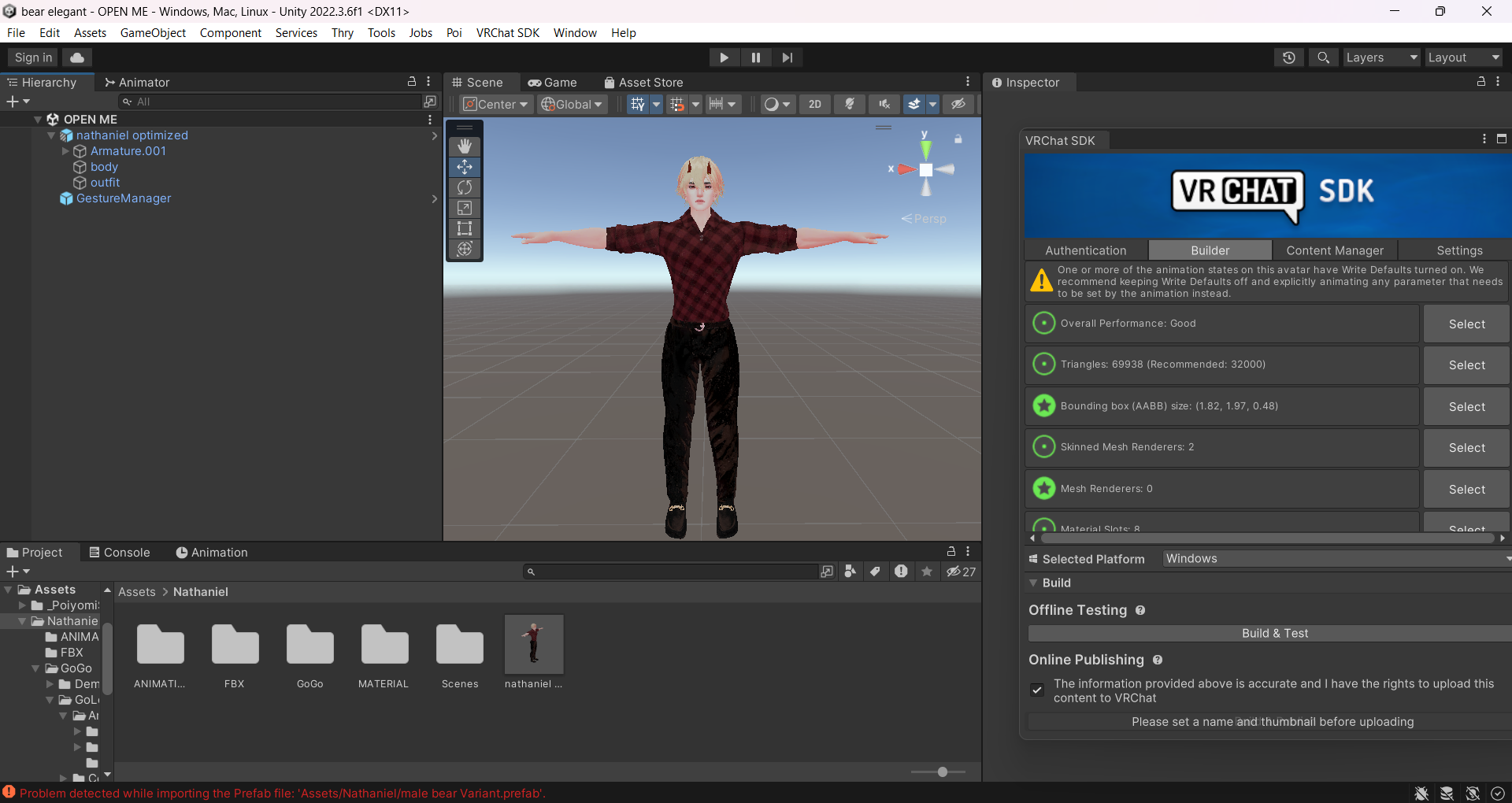Nathaniel PC - vrchat avatar (Optimized) (gogoloco) - yumily16 - BOOTH