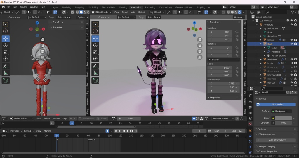 Uzi murder drones (Gogoloco+ PC/QUEST+BLENDER+IK) - yumily16 - BOOTH