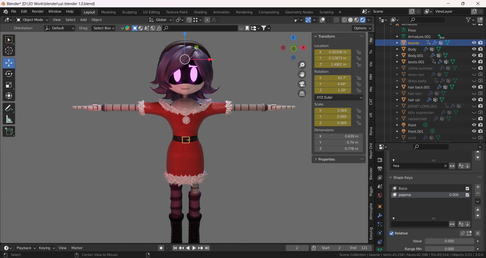 Uzi murder drones (Gogoloco+ PC/QUEST+BLENDER+IK) - yumily16 - BOOTH