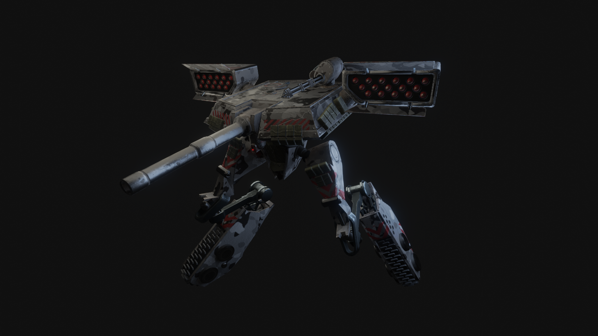 Tank Mecha .FBX, .blend, .unitypackage, animations - yashaoni - BOOTH
