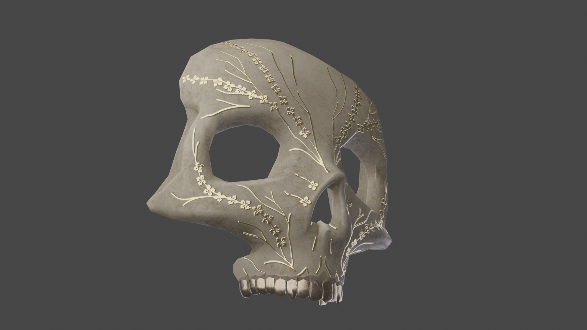 Ornate Skull - FBX. blend. Unitypackage - yashaoni - BOOTH