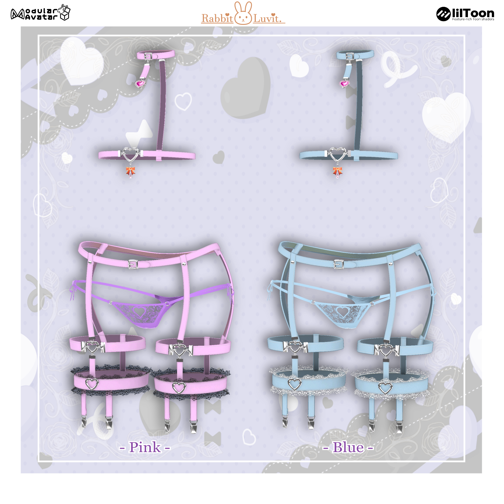 かわいい『JKギャル制服🎀』+ 遅刻パン🍩（10アバター対応） - Rabbit Luvit - BOOTH