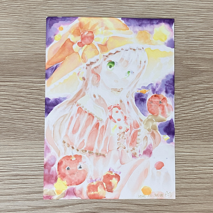 【原画】オリジナルイラスト 「アップルハロウィンナイト」 2Lサイズ 額なし あんしんBOOTHパック - うさぎや@いのりのBOOTH - BOOTH