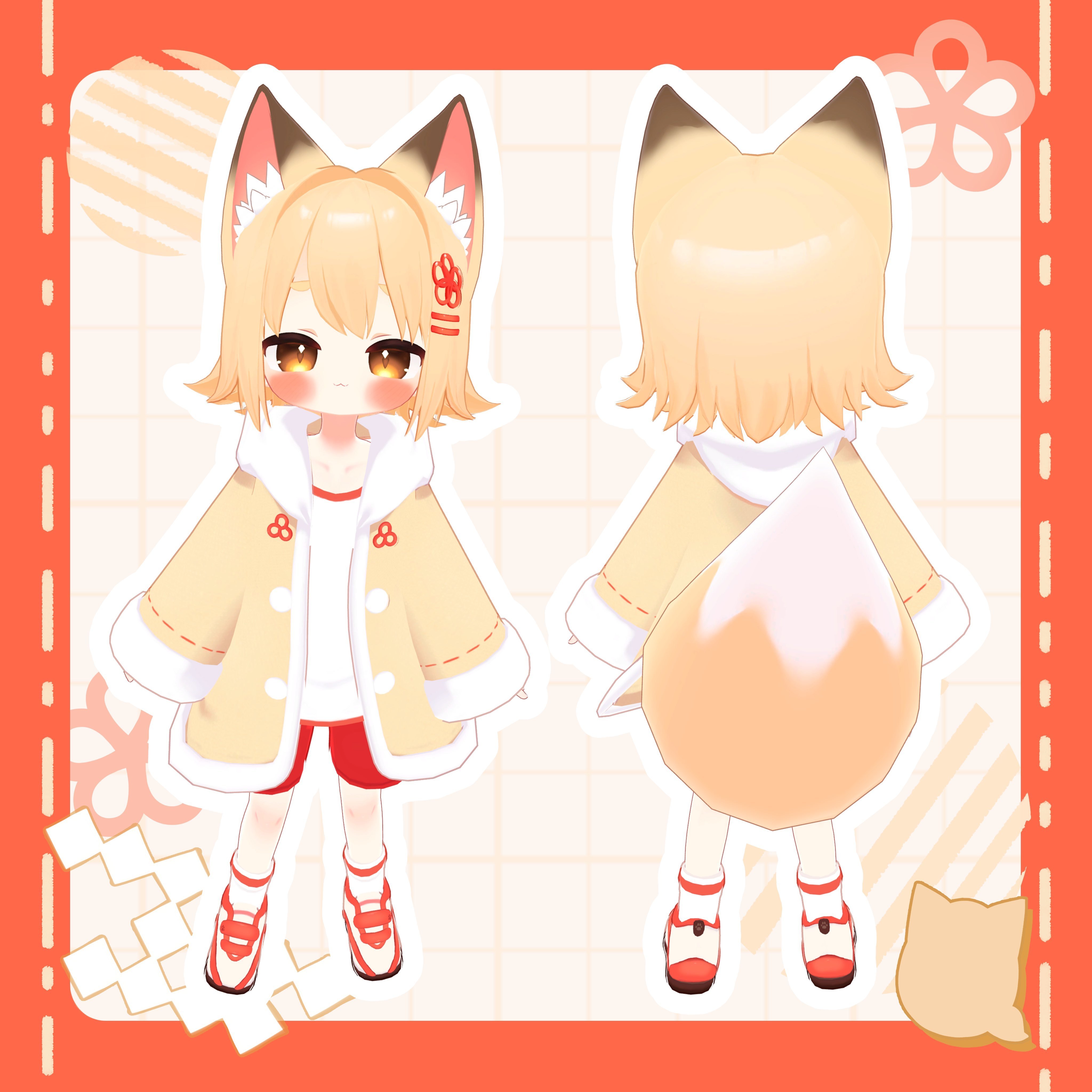 オリジナル3Dモデル「きなこ」 -Kinako- ver.4.05【Android/IOS対応済】 - こまいぬ通り - BOOTH