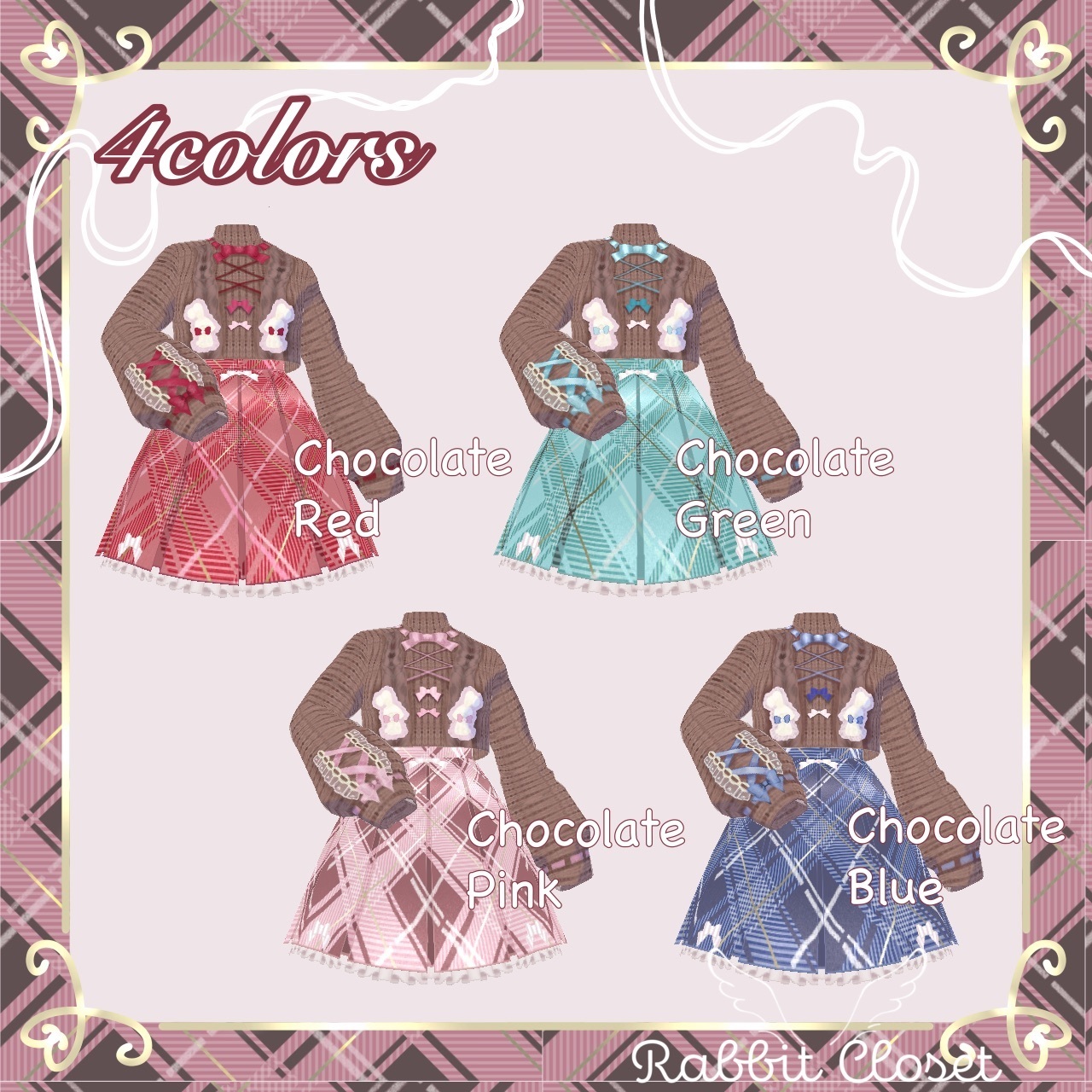 【VRoid】Ribbon Knit Corde - Rabbit Closet - BOOTH