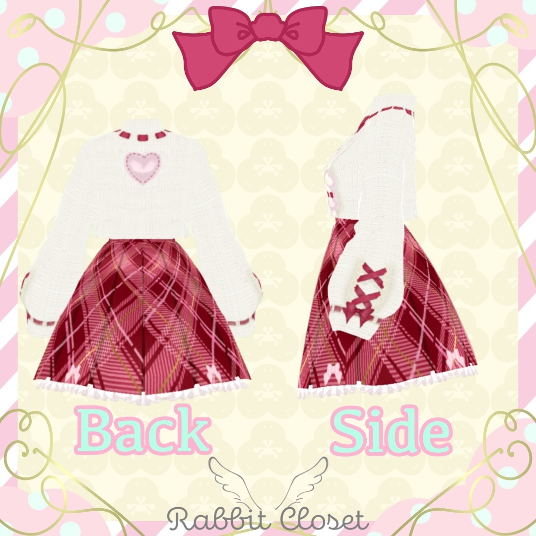 【VRoid】Ribbon Knit Corde - Rabbit Closet - BOOTH