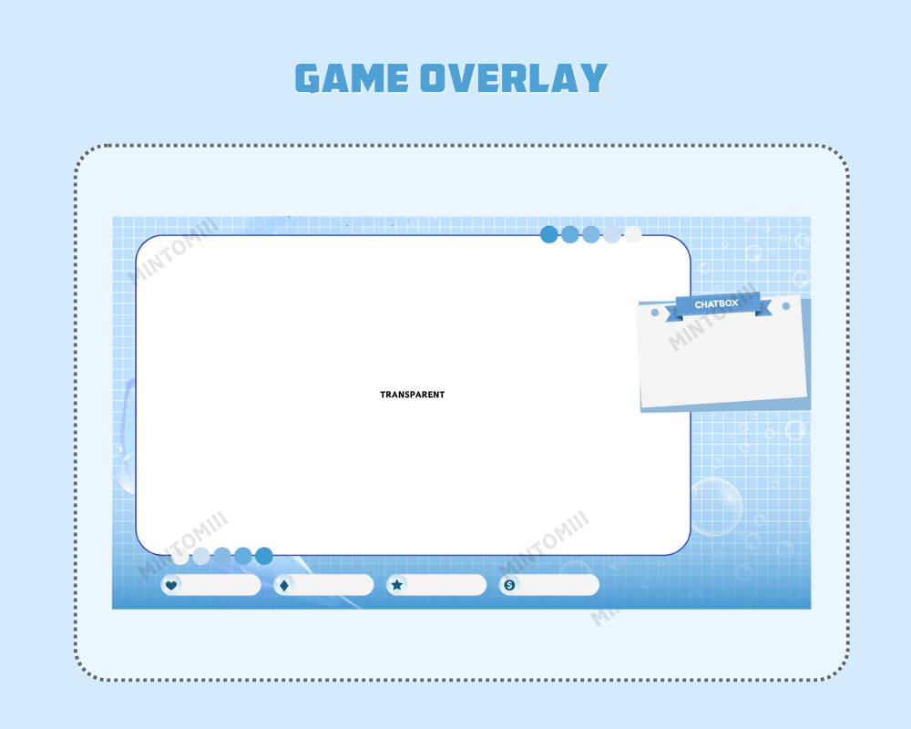 Static Free Bubble Stream Overlay ┃Streamelements, OBS, Twitch, YouTube ...