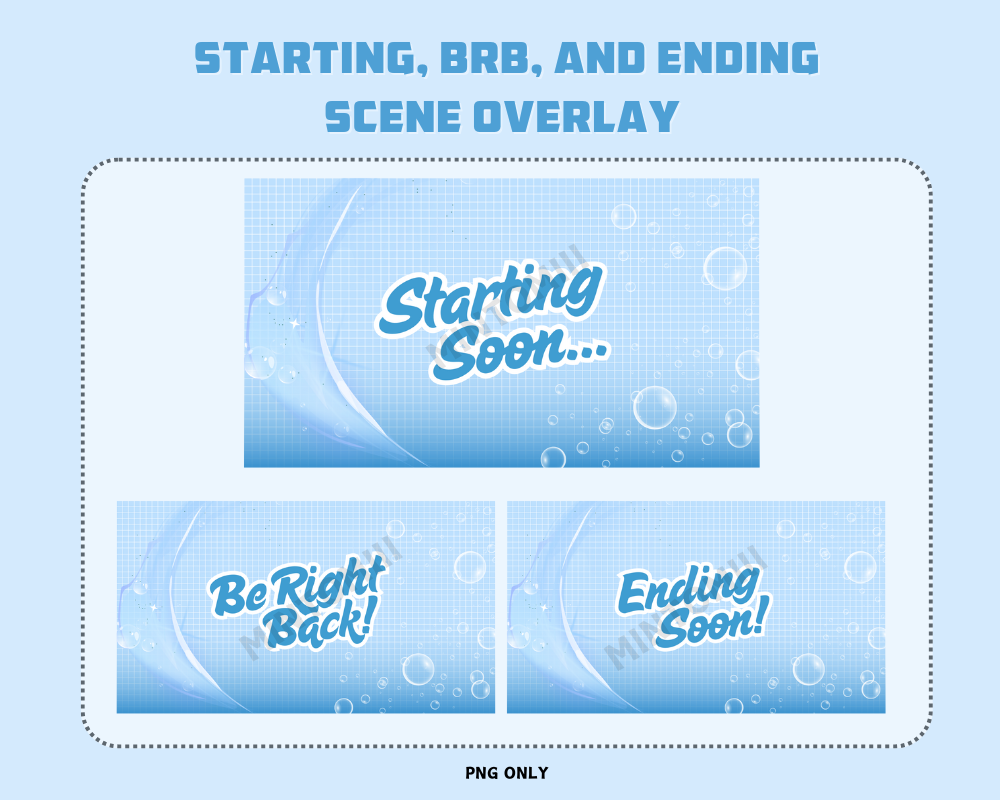 Static Free Bubble Stream Overlay ┃Streamelements, OBS, Twitch, YouTube ...