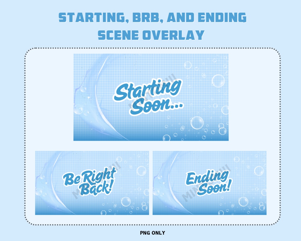 Static Free Bubble Stream Overlay ┃Streamelements, OBS, Twitch, YouTube ...