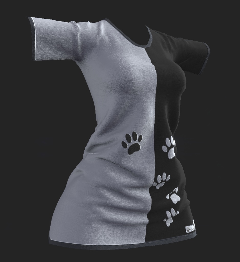 [VRChat] Paw Print T-Shirt - by _Jammy_ - JammyVR - BOOTH