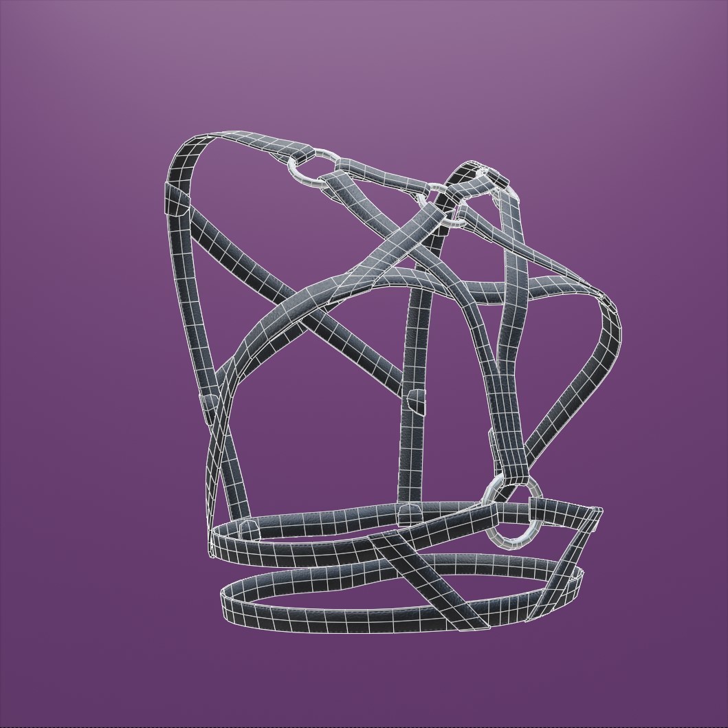 [VRChat] - Female Leather Chest Harness #2 - JammyVR - BOOTH