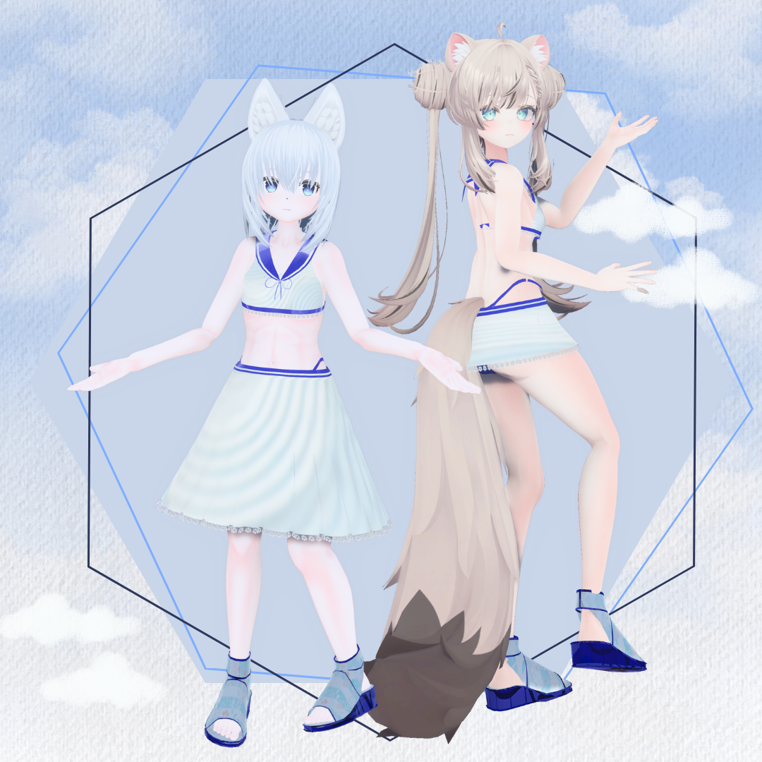 オリジナルセーラー水着シーサイドセーラー【マヌカ・真冬・NINA】 - 3dkobo - BOOTH